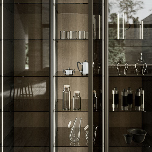Tall units with “FLOW” glass door - Prestige Designs